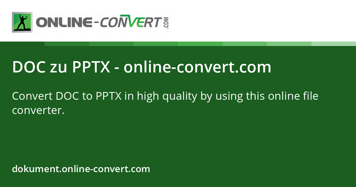 DOC bis PPTX - online-convert.com