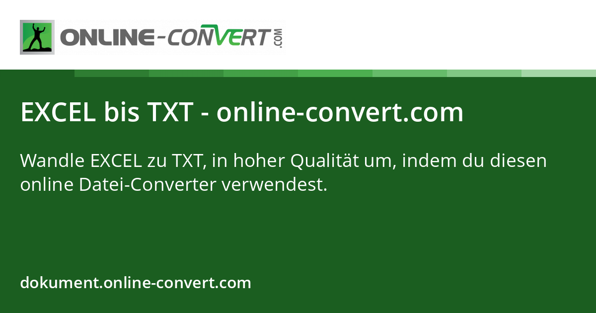 EXCEL zu TXT - online-convert.com