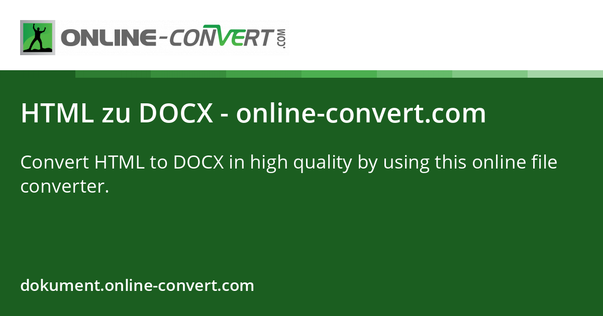 HTML zu DOCX - online-convert.com