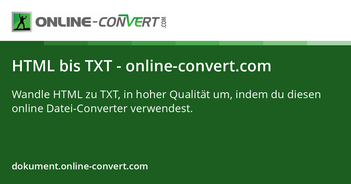 HTML zu TXT - online-convert.com