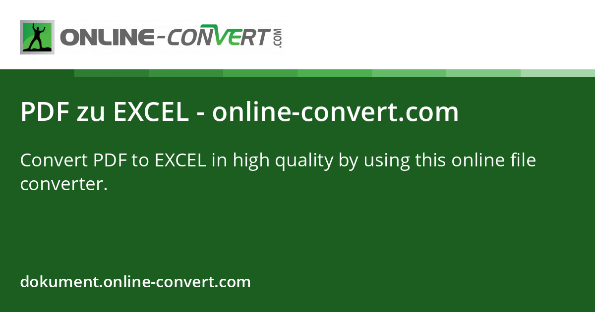 PDF zu EXCEL - online-convert.com