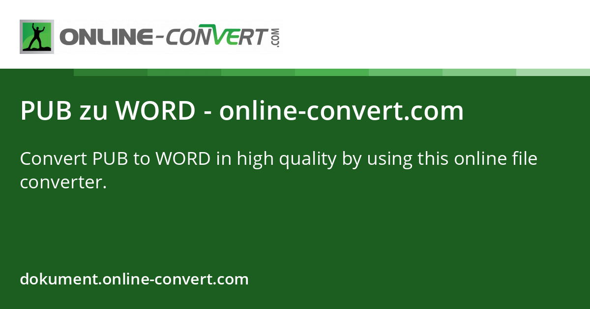 PUB zu WORD - online-convert.com