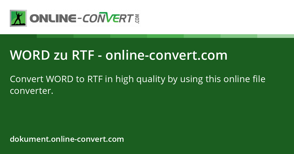 WORD zu RTF - online-convert.com
