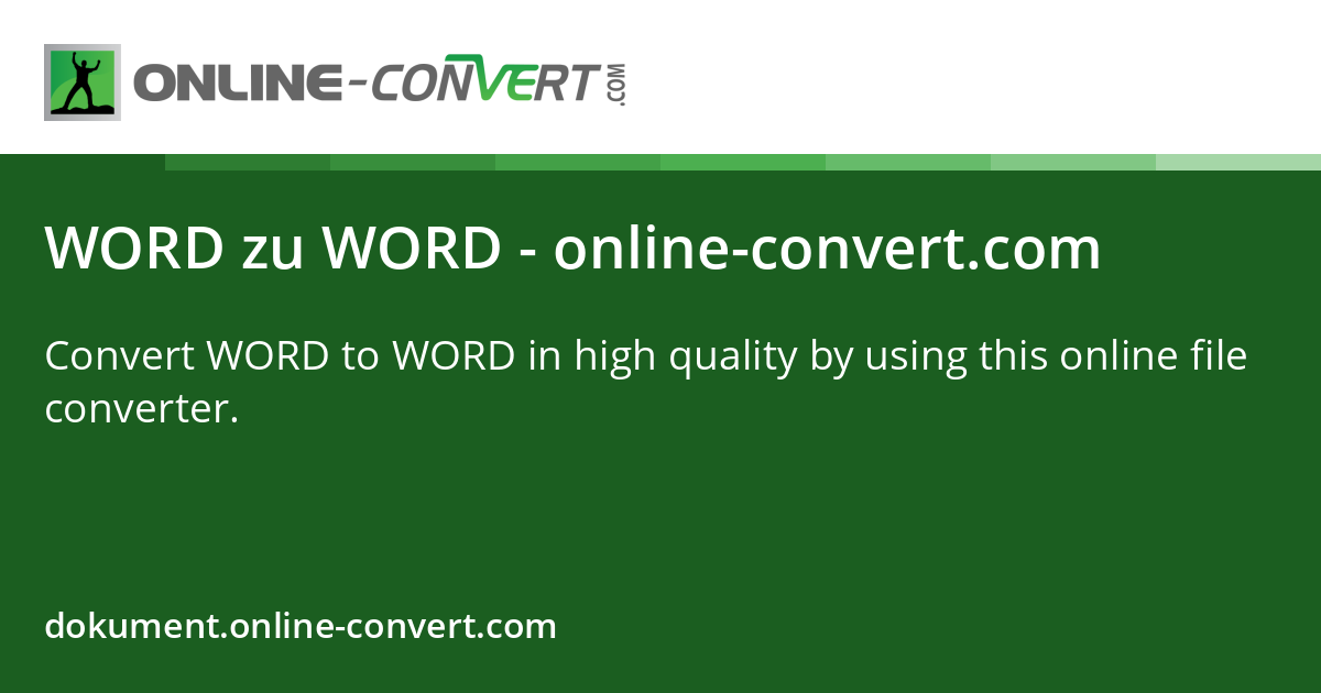 WORD bis WORD - online-convert.com